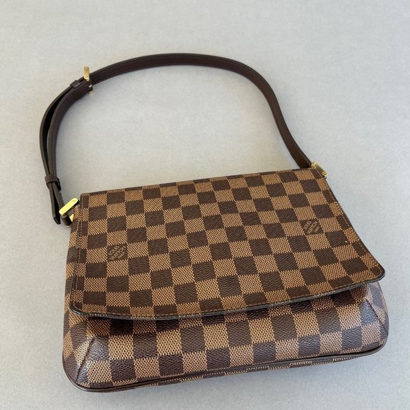 Louis Vuitton | Bags | Louis Vuitton Musette Tango Handbag Damier Brown ...